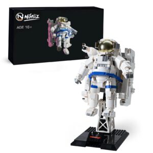 nifeliz home universe exploring space astronaut building block kit, educational diy spaceman building block assembly construction toy, gift for adults and teens, new 2023 (1515 pcs)