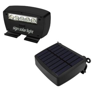 oossxx solar power deck led light clip-on yard security sign spotlight (large capacity battery, max14 hours working)