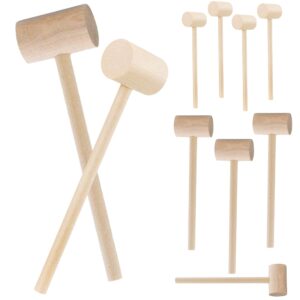 30 pieces mini wooden hammers mallets , ideal for wooden crab or lobster mallets wooden, ideal for hammer/ mallets for breakable chocolate treats , serves many purposes kids toys, diy, personalize