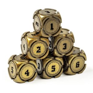 saber forge gen2 fantasy heavy metal 16mm d6 dice (brass)