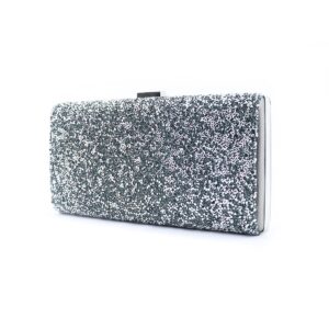 erculer topfive women sparkling grey clutch purse elegant glitter evening bags bling evening handbag for dance wedding party prom bride