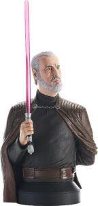 diamond select toys star wars: revenge of the sith: count dooku 1:6 scale bust, multicolor