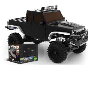 panda hobby rc rock crawler 4x4,rc crawler 1/18 4wd off road rc cars,rtr remote control car for adults,1:18 scale rc truck cruiser vehicle,waterproof all terrains hobby rc model car,tetra18 x1t,black