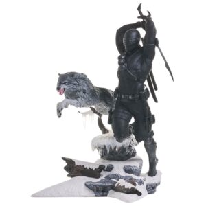 diamond select toys g.i. joe gallery: snake eyes pvc statue, multicolor 11 inches