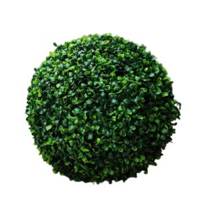 huikji 2pcs faux plant ball,green plastic ball-decorative,artificial gplant ball,faux plastic decorative balls for backyard balcony garden wedding and home décor 14.9in