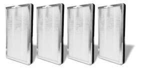 nispira true hepa replacement filter with activated carbon compatible with ma#15 air purifier part ma#15r. 4 packs