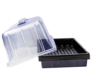 seed starter trays and humidity domes - 3 pack 1020 trays cloning germination and propagation - plastic plant trays propagation domes - microgreens growing trays seedling starter trays no holes