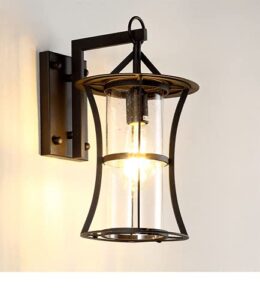 vintage glass wall sconce fixtures, black glass light,porch indoor outdoor garden decorative restaurant home bar bedroom bedside corridor decoration (no bulb)