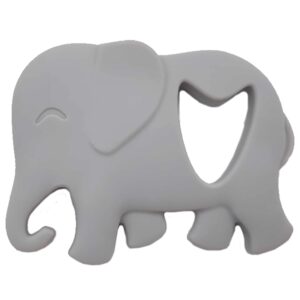 baby teething toys baby teethers for babies 0-6 months 6-12 months infants (glacier gray, elephant)