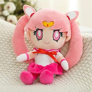 linkom plush doll cute cartoon figure plushie stuffed toy soft cushion pillow gift collection decoration for fans kids girls (25cm/9.84inch, pink)