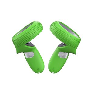 ferbao vr glasses handle cover compatible with oculus quest 2 silicone protective sleeve touch controller grip cover (green)