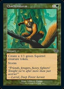 magic: the gathering - chatterstorm (411) - retro frame - modern horizons 2