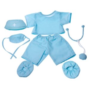 byo-bff stuffed animals plush toy outfit – doctor scrubs outfit 16”