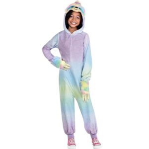 amscan pastel sloth zipster™ hooded jumpsuit for kids - x-large (14-16) 1 count idea, ultimate cozy comfort & style warm & soft loungewear brown