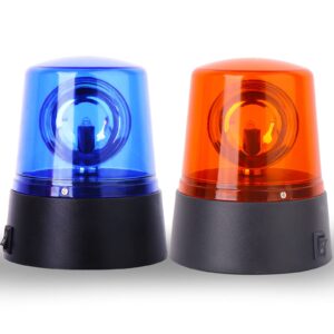 ergaoboy 1 set red & blue 360 degree rotating decorative,disco bar party dancing led strobe light