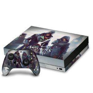 head case designs officially licensed assassin's creed the rooks syndicate graphics vinyl sticker gaming skin decal cover compatible with xbox one x console and controller bundle