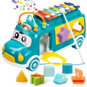 toy life baby toys 12-18 months baby xylophone toys kids xylophone baby toys 6 to 12 18 months toys musical instruments with shape sorter & building blocks shape sorting bus baby learning bus