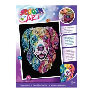 sequin art 2103 harlequin hound labrador retriever craft kit from the purple range 25 x 34cm