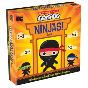 university games | scholastic number ninjas math master board game, reinforces mathematics skills for kids, for 2 to 4 players ages 7 and up