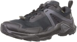 salomon mens salomon men's x raise 2 gore-tex hiking for men climbing shoe, black/black/magnet, 11 us