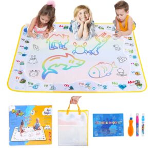 40 x 32 in water doodle mat water graffiti pad creative watercolor pad kids toy boys girls drawing and writing drawing pad (large)