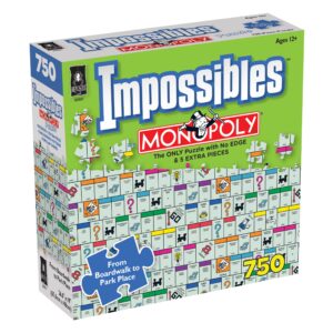 bepuzzled, hasbro monopoly game impossibles puzzle, based on the classic game of monopoly, for ages 15 and up