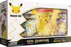 pokemon tcg: celebrations premium figure collection pikachu vmax, multicolor