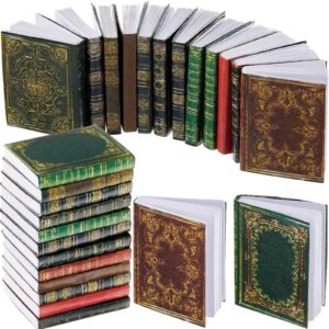 skylety 24 pieces 1:12 scale miniatures dollhouse books assorted miniatures books dollhouse mini books dollhouse decoration accessories doll toy supplies for christmas pretend play(classic style)