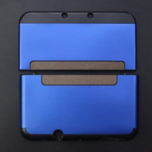 aluminium alloy protective case front back faceplate plates top & bottom battery housing shell case cover shockproof hard shell skin for new 3ds xl ll console 2015 - blue