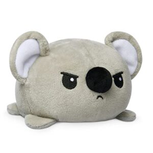 teeturtle - the original reversible koala plushie - gray - cute sensory fidget stuffed animals that show your mood 3.5 inch