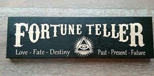 yikue streets signs st ave dt fortune teller vintage wall decoration home garden kitchen art sign 4x16 inch