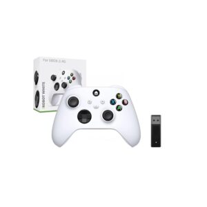 movone 2.4ghz wireless controller for xbox controller|xbox series x|s, xbox one x|s, xbox one, pc, compatible with 3.5mm audio headset jack(no battery)