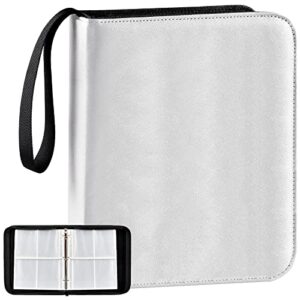 trading card binder holder for pm cards, 432 pockets baseball football cards album case collector book with sleeves compatible with pm tcg for mtg for c.a.h, sports cards storage folder - white