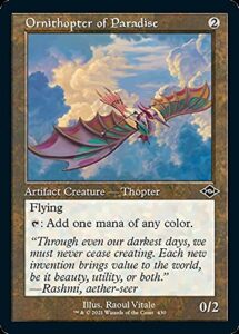 magic: the gathering - ornithopter of paradise (430) - retro frame - modern horizons 2