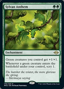 magic: the gathering - sylvan anthem (176) - modern horizons 2