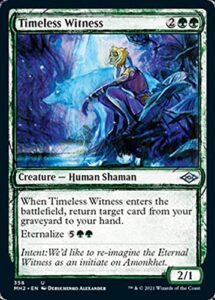 magic: the gathering - timeless witness (358) - showcase (sketch art) - foil - modern horizons 2