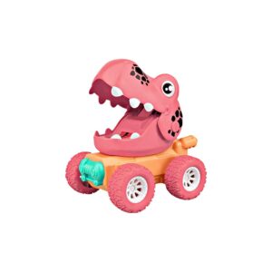 zhfuys dinosaur toy,hand press push and go dino car toy for 3+ year old boy & girl gift (wheel color random)