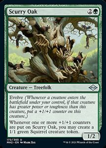 magic the gathering - scurry oak (172) - foil - modern horizons 2