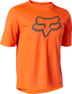 fox racing youth ranger short sleeve mountain biking jersey fluorescent orange