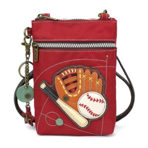 chala group handbags baseball venture cellphone crossbody handbag rfid protected, burgundy