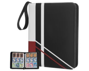 bfx trading card binder, carrying case album, kpop photocard holder book, 3-ring binder with 720 top loaders sleeves for mtg, tcg, football, baseball cards, other collector or polaroid cards, 9 pocket