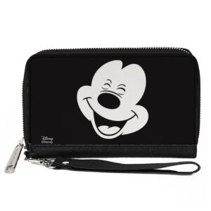 buckle-down women's pu zip around wallet rectangle-mickey mouse, 7.5"x4.5"