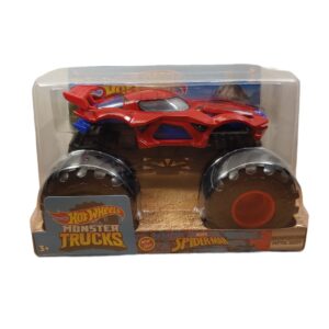 hot wheels monster trucks spider-man, 1:24 scale die cast 2021