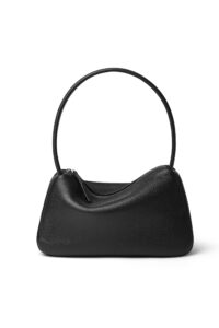 daiblueland small leather shoulder bag for women premium top handle tote purse with zipper closure