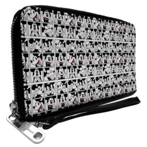 buckle-down disney mickey mouse designer women wallet – perfect aesthetic wristlet zip clutch for women