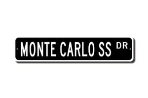 streets signs st ave dt monte carlo ss vintage wall decoration home garden kitchen art sign 4x16 inch