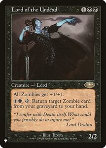 magic: the gathering - lord of the undead - the list