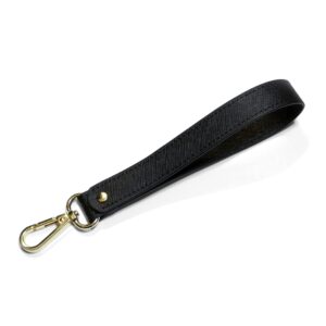 we accessorize replacement leather wristlet strap (black), x-small