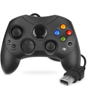 yioone controller replacement for xbox controller s-type/original xbox controller,classic controller compatible with original xbox console(black)