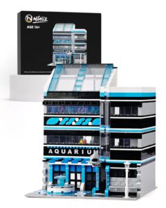 nifeliz street ocean museum aquarium building blocks and engineering toy, construction set to build, model set and assembly toy for teens and adult (2249 pieces)